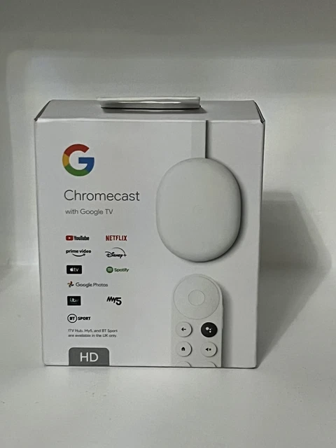 GOOGLE CHROMECAST WITH Google TV - White - HD EUR 25,09 - PicClick FR