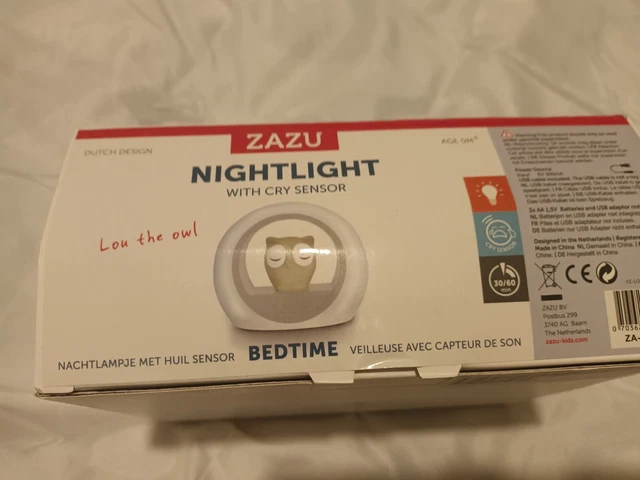 ZAZU NIGHTLIGHT WITH cry sensor lou the owl USB £4.37 - PicClick UK