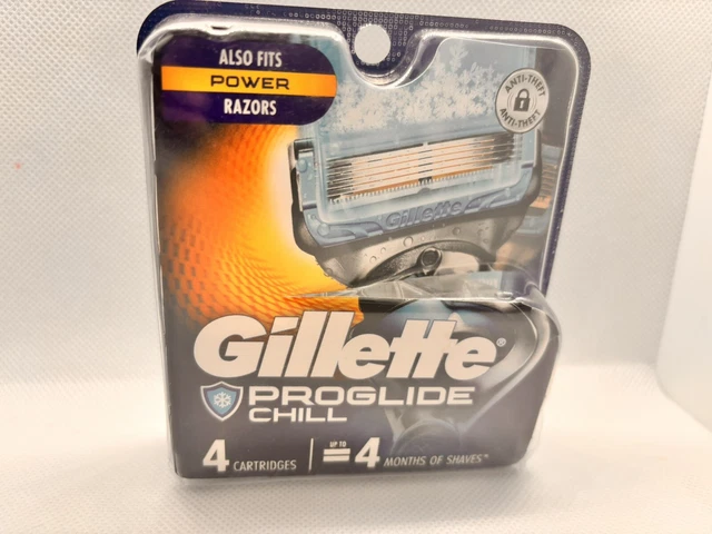 GILLETTE PROGLIDE CHILL Mens Razor Blade Refill Cartridges 1 Pack $12. ...
