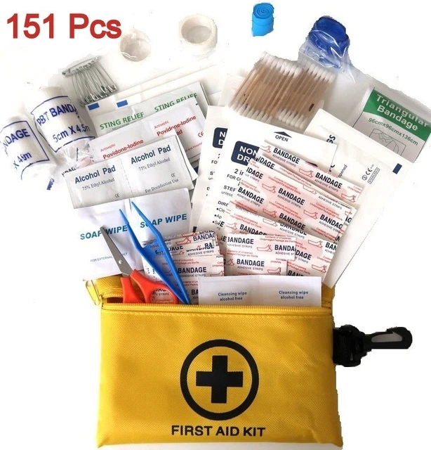 151 PCS FIRST Aid Kit Medical Emergency Trauma Military Survival Travel ...