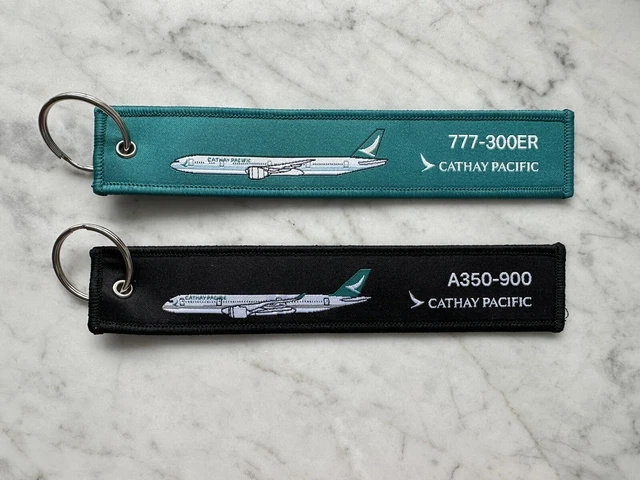 CATHAY PACIFIC AIRBUS A350-900 & Boeing B777-300ER Official Keychain ...