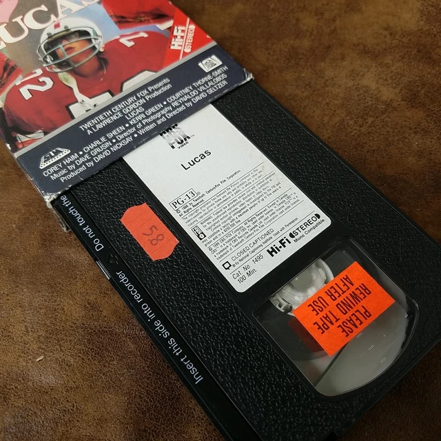 LUCAS (1986 VHS NTSC CBS Fox) Corey Haim Charlie Sheen Courtney Thorne ...