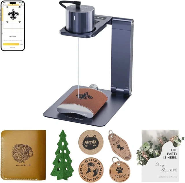 LP1 PRO LASER Engraver for Beginners, Mini Diode Wood Leather Felt ...