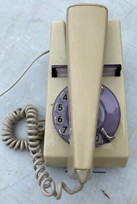 VINTAGE RETRO 1970S 1980s BT ROTARY DIAL TRIM PHONE TRIM-PHONE CREAM ...