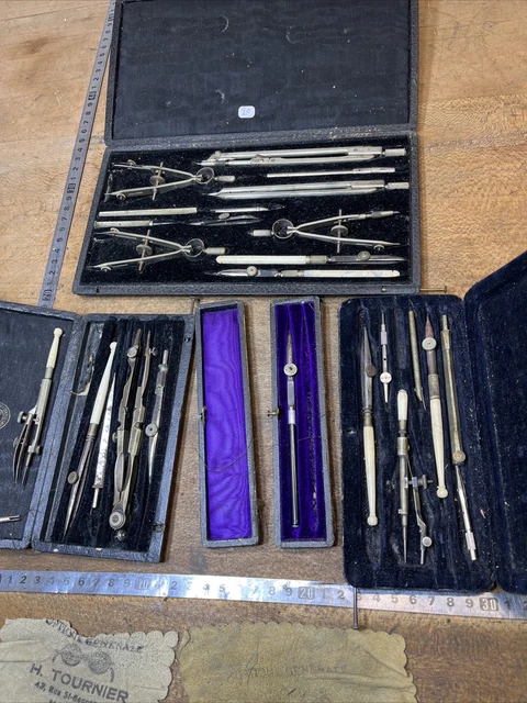 N°20 OLD TOOL compass , OUTIL ANCIEN, Lot Coffrets Compas EUR 60,00 ...