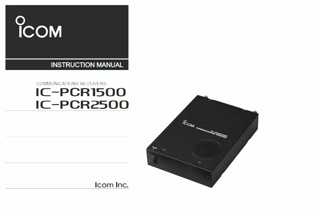 ICOM IC-PCR1500 IC-PCR2500 Pcr1500 Pcr2500 Instruction Manual $19.95 ...
