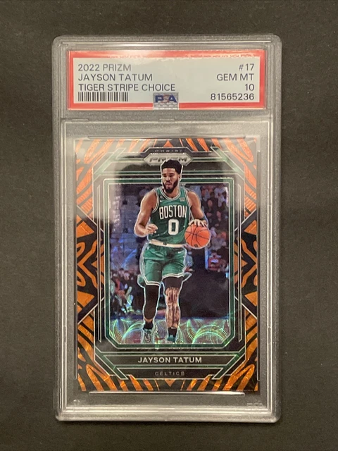 JAYSON TATUM 2022 PRIZM SSP STRISCIA TIGER SCELTA PSA 10 POP 2 EUR 643 ...
