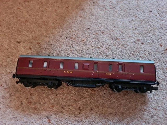 OO GAUGE REPLICA Lima LMS Parcels Utility GUV Coach Van Maroon £9.99 ...
