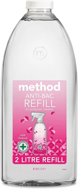 METHOD ANTIBACTERIAL SPRAY Refill, All Purpose Cleaner, Wild Rhubarb, 2 ...