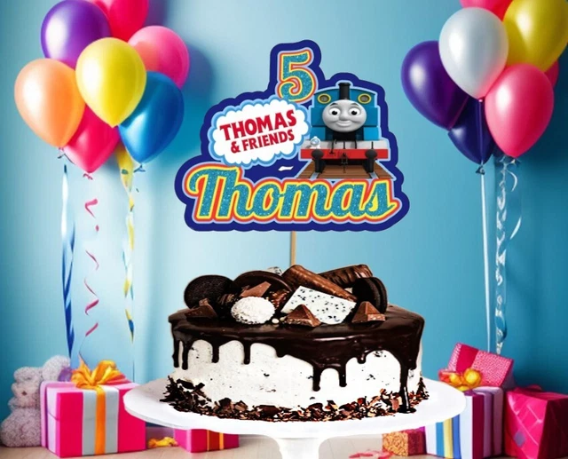 PERSONALISED THOMAS THE Tank Engine Large 6" Happy Birthday Cake Topper ...