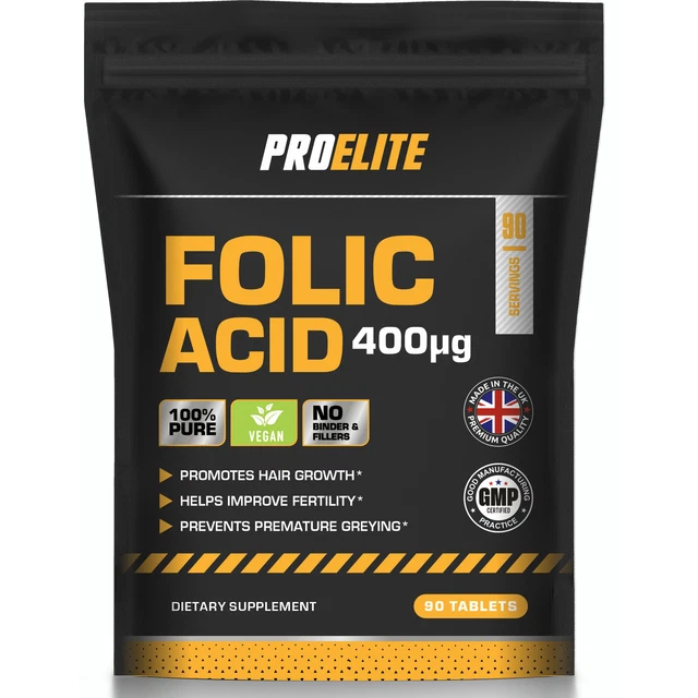 PROELITE FOLIC ACID 400mcg Tablets -Vitamin B9 | Pregnancy Care Support-Vegan UK £4.75 - PicClick UK
