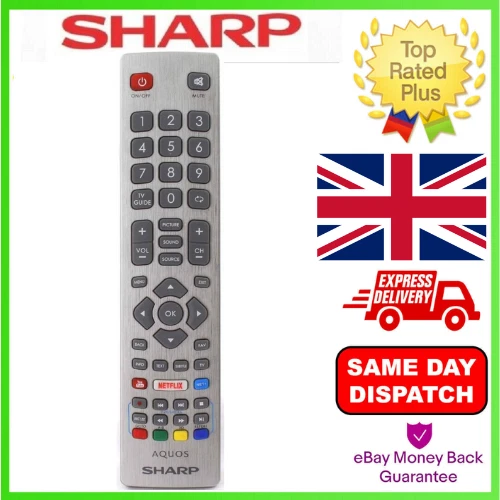 GENUINE SHARP LED Tv Remote Control For Models = 40BJ5K 50BJ5K 55BJ5K ...