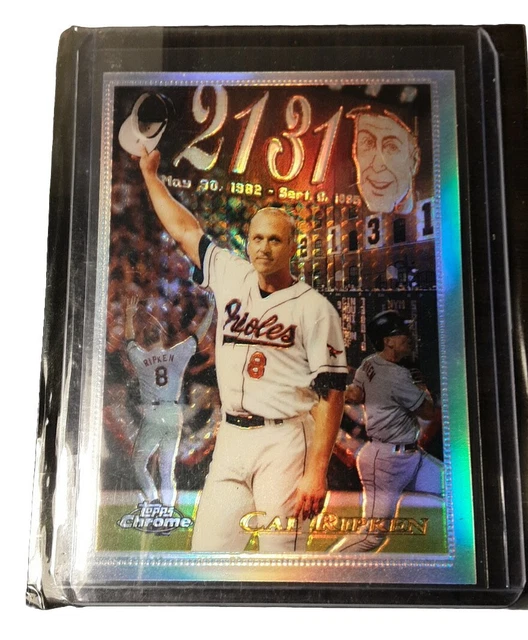 RÉFRACTEUR CHROME TOPPS #28 Cal Ripken 2131 Baltimore Orioles rare EUR ...