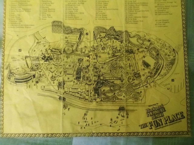 VINTAGE BLACKPOOL PLEASURE Beach park map £13.22 - PicClick UK