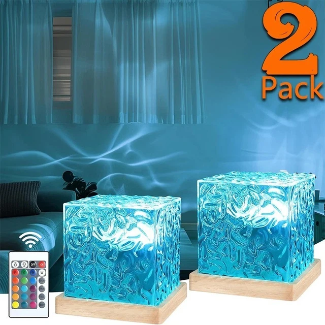 CUBE NORTHERN LIGHTS WATER WAVE NIGHT LIGHT WITH REMOTE LED ATMOSPHERE ...