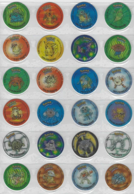 TAZOS POKEMON KANTO 3D Complete Set 30/30 Sabritas MEXICO 1999 Pogs ...