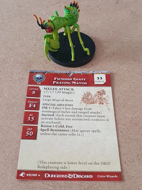 DUNGEONS & DRAGONS DIABOLICO GIGANTE PREGANTE MANTIDE ABERRAZIONI ...