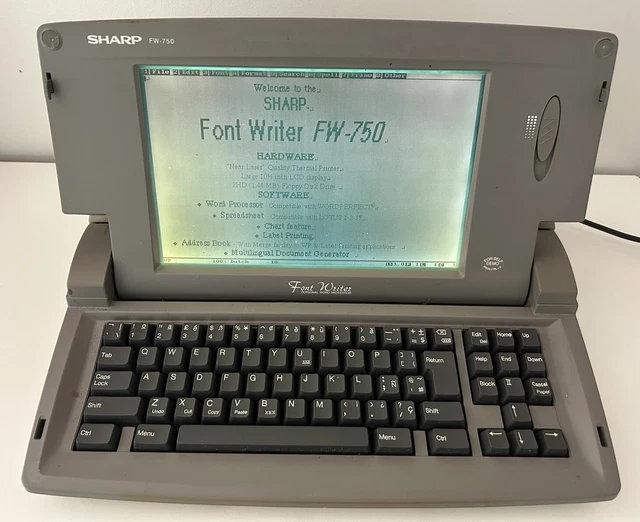 SHARP - FW-750 Scrittore di font - Elaboratore di testi elettronico ...