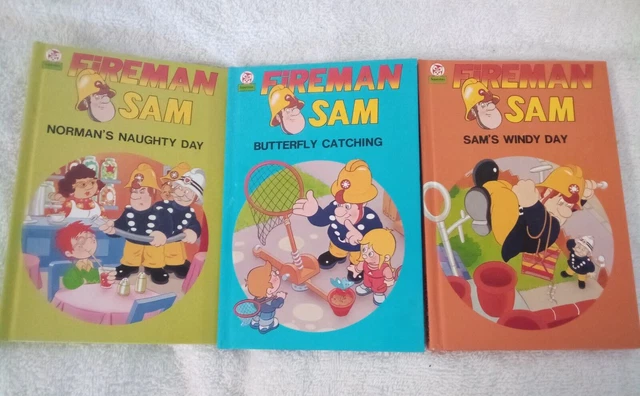 FIREMAN SAM VINTAGE (1986, Little Owl Superstars) Hardcover Book Bundle ...