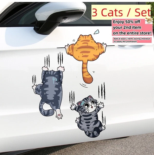 3 X FUNNY Cute Cats Decal Stickers Vinyl Auto Car Truck Window Bumper ...