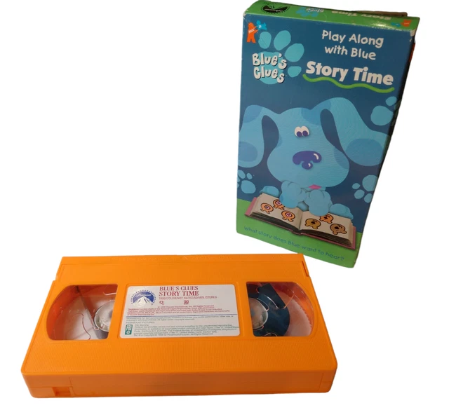 Blues Clues Story Time Vhs 1998 Nick Jr Nickelodeon Steve Orange Tape Vintage Eur 893