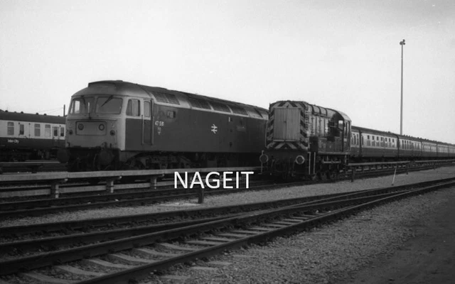 35MM RAILWAY ORIGINAL Negative No's 08889 & 47581 AT CAMBRIDGE YARD ...