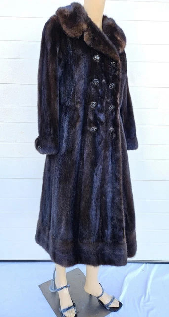 VINTAGE BLACK DIAMOND Mink Swing Coat Full Length Mink Coat - Rich ...