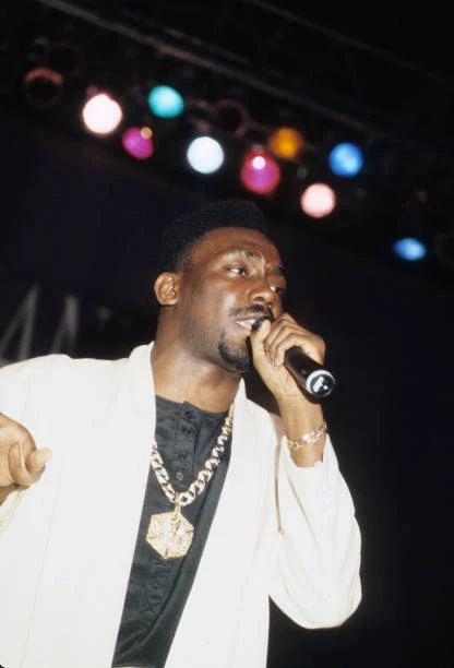 RAPPER BIG DADDY Kane performs on April 7, 1990 at Newark Symphon - Old ...