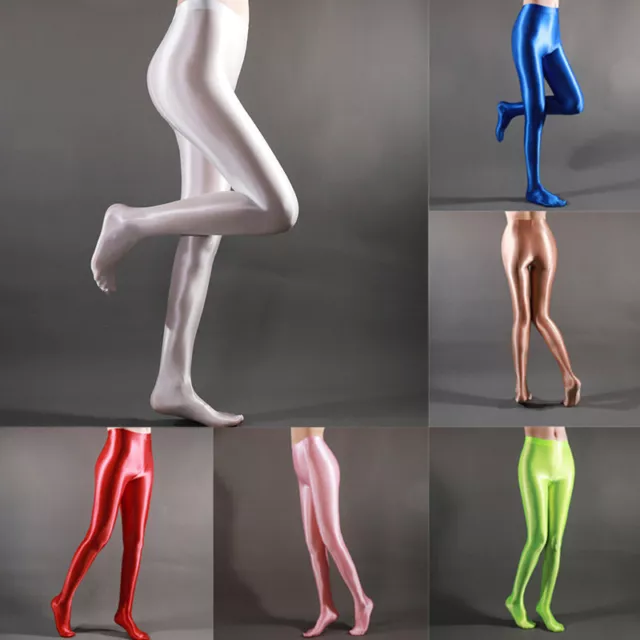 Satin Glossy Pantyhose Sexy Stockings Shiny Yoga Pants Women Fitness