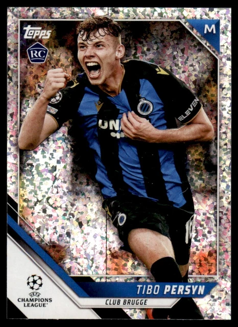 2021 TOPPS UEFA Champions League feuille étincelante tibo recrue Persyn ...
