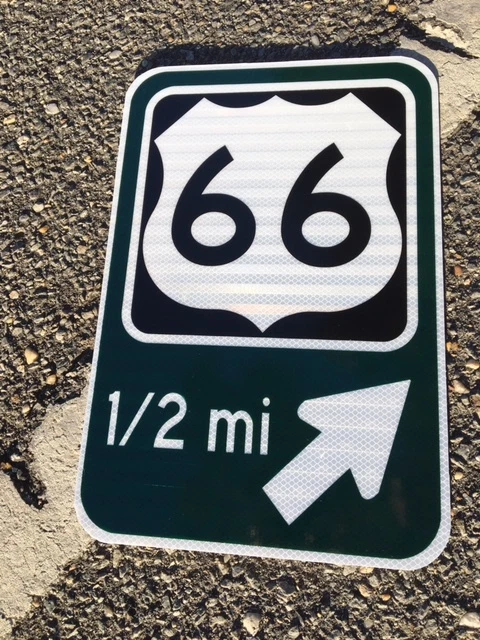 ROUTE 66 ROAD sign 18"x12" Exit Sign - UNUSED DOT specs - traffic route ...