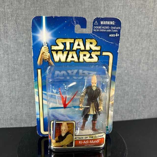STAR WARS ATTACK Of The Clones Ki Adi Mundi Jedi Master 3.75 Action ...