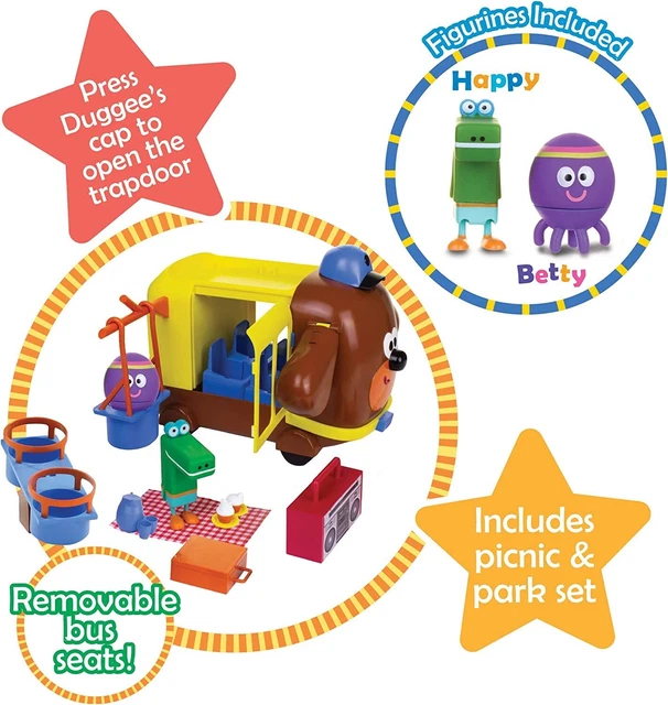 HEY DUGGEE ADVENTURE Bus and Playset Two Play Figures Picnic and Park ...