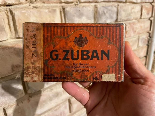ZUBAN TABAK - Cigarettenfabrik München - Antike Tabakdose um 1900 EUR 8 ...