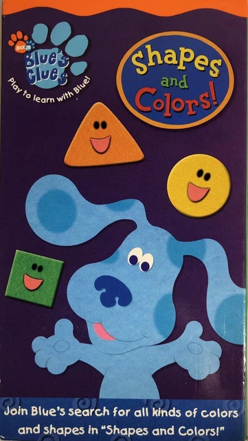 BLUES CLUES SHAPES and Colors VHS 2003 Vintage Nick Jr Nickelodeon Tape ...