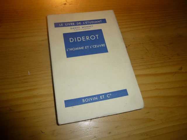 DANIEL MORNET DIDEROT - l'homme et l'oeuvre 208 pages BOIVIN ET Cie ...