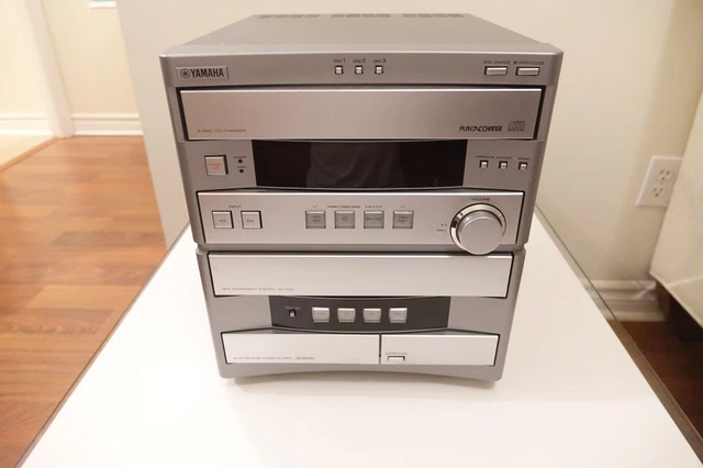 YAMAHA GX-505 MINI Component System 3-Disc CD Tape AM/FM Tested Working ...