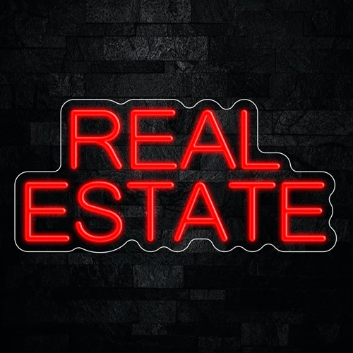 REAL ESTATE NEON LED Sign 21"L x 10"H #32656 $127.00 - PicClick
