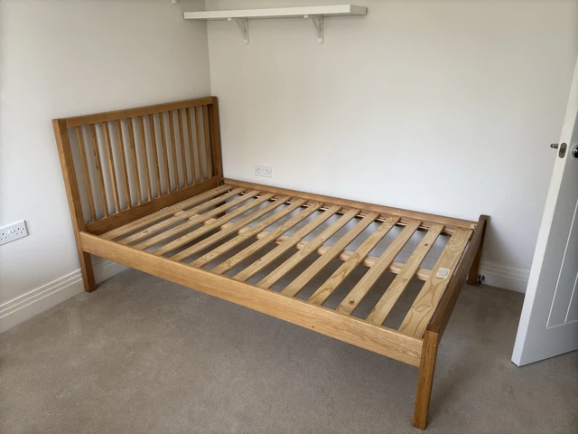 JOHN LEWIS MORGAN Small Double Oak Bed Stead Wooden Frame £52.70 ...