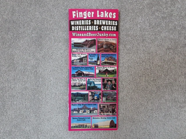 FINGER LAKES NY Wineries, Breweries, Distilleries Trail Map & Guide ...