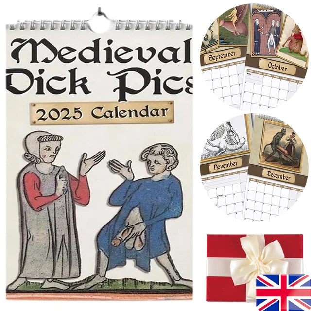 MEDIEVAL DICK PICS 2025 Calendar, Strange Medieval Dick Wall Calendar £ ...