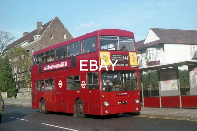 LONDON TRANSPORT BUS Photograph DMS1191 @ Manor House 1982 Route 141 ...