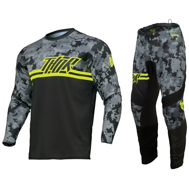 2024 YOUTH THOR Sector Motocross Mx Kit Pants Jersey - Digi Black Camo ...