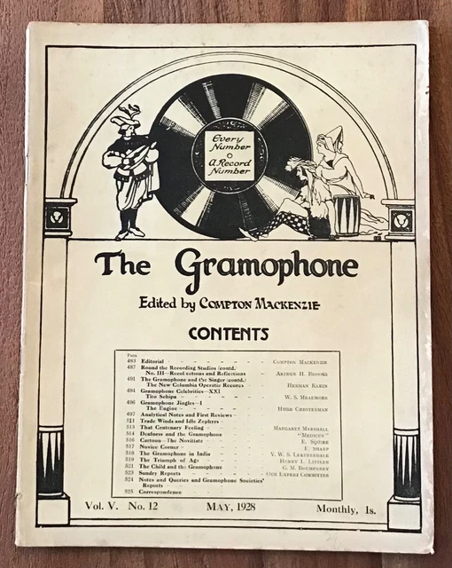 MAY 1928 THE GRAMOPHONE magazine, Vol V, No.12 Compton Mackenzie EUR 13 ...