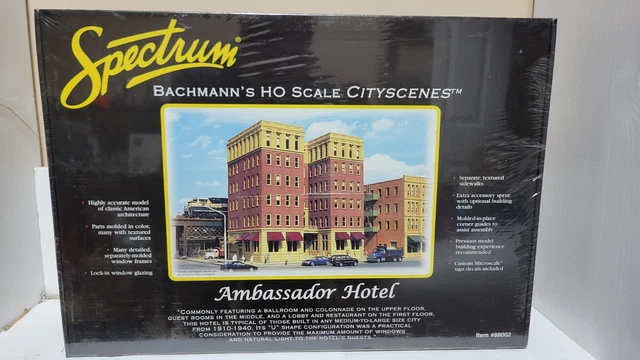 SPECTRUM BACHMANN'S HO Scale Cityscenes Ambassador Hotel #88002 SEALED ...
