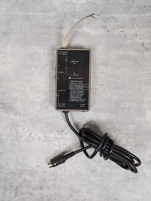 VINTAGE TEXAS INSTRUMENTS Video Modulator Model No UM1381 for TI 99/4A ...