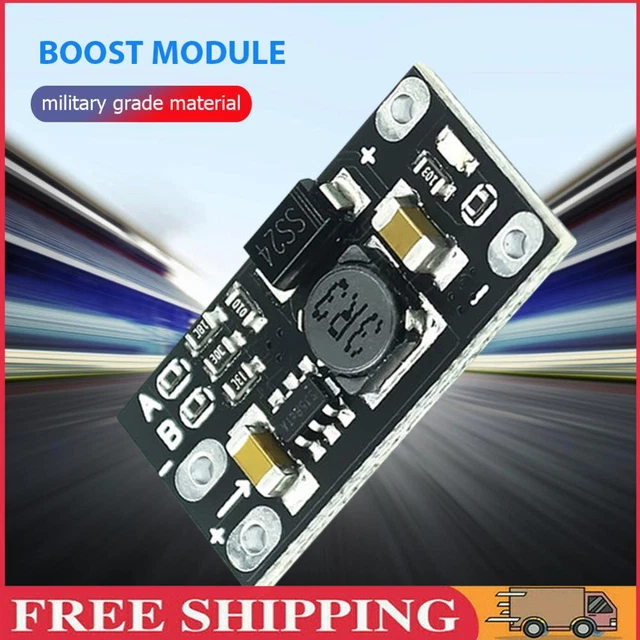 LED INDICATOR 3.7V to 12V Mini DC-DC Step Up Board Lithium Battery ...