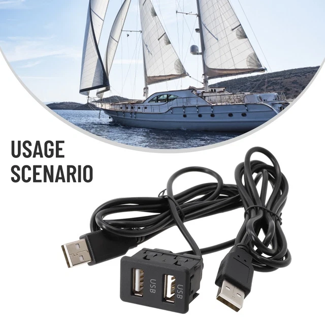 PANNEAU DE PORT adaptateur d'extension USB double installation directe 150 cm pr EUR 13,04 ...