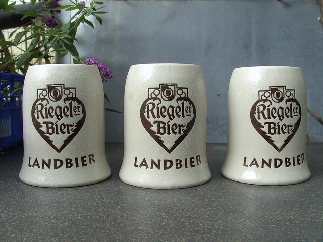 RIEGELER LANDBIER HALBE-MASS 0,5L Kutscher Brauerei-Bier-Krug alt sehr standfest EUR 9,90 ...