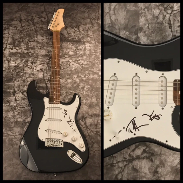 GFA TROY & Dean QUEENS OF THE STONE AGE Band Signed Electric Guitar COA ...